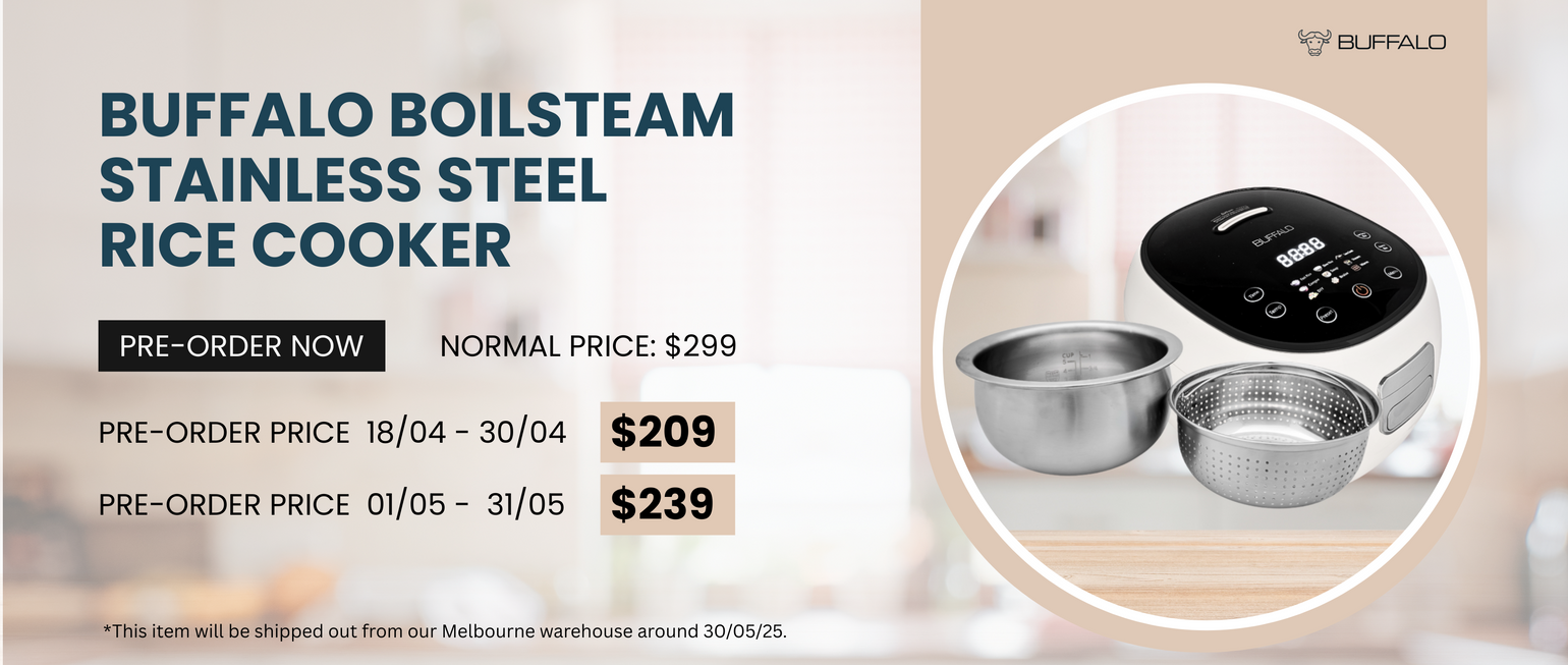 Buffalo Cookware Australia - Stainless Steel Rice Cooker